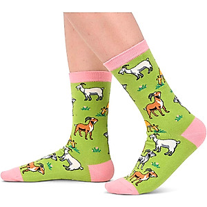 Zmart Funny Goat Gifts for Goat Lovers Women Goats Gifts, Goat Socks For Women Sheep Socks Farm Animal Socks Goat Stuff