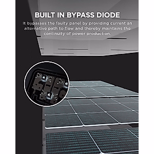 ETFE Solar Panels 400 Watts, BigBlue SolarPowa 400 Portable Solar Charger with Kickstands and MC-4(51.3V/7.8A), IP68 Waterproof, Charge Fast Cellpowa 2500 Power Station for Camping, RV Off Grid System