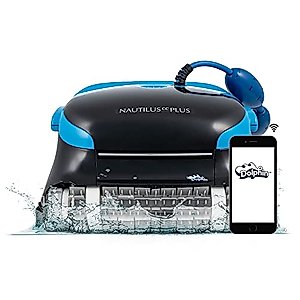 Dolphin Nautilus CC Plus Robotic Pool Vacuum Cleaner with Wi-Fi Control — Wall Climbing Capability  — Top Load Filters for Easy Maintenance — Ideal for Above/In-Ground Pools up to 50 FT in Length