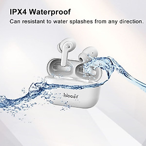 Bloody M30 TWS True Wireless Earbuds, Bluetooth 5.0, 22H Playtime, Low Latency & Lightweight, Hybrid Diaphragm Deep Bass, IPX4 Rate Earphones with Mini Charging Case White