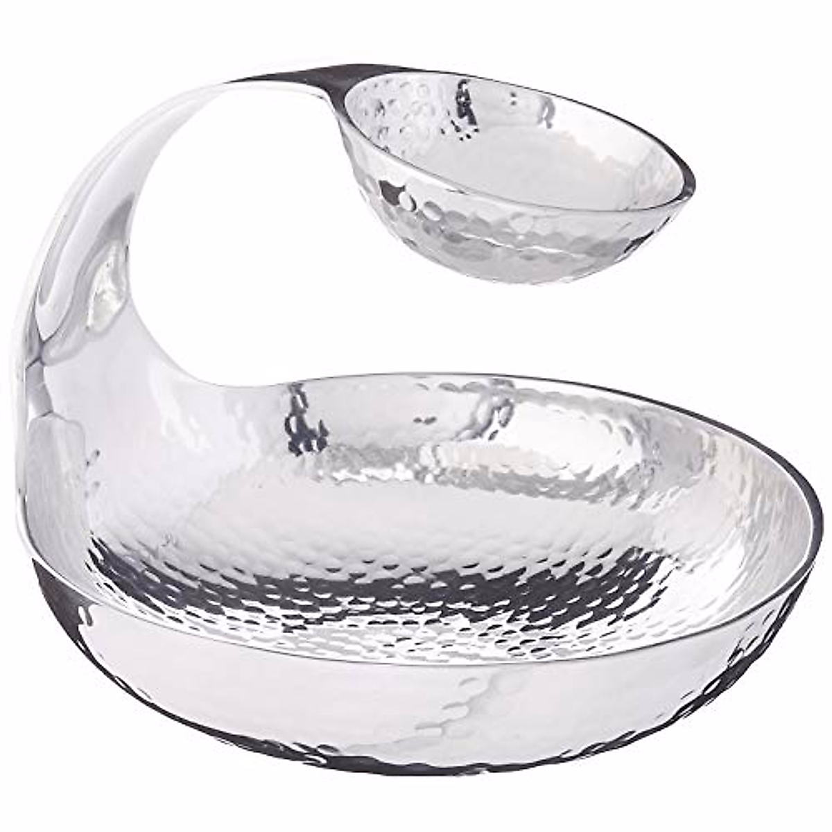 Towle Hammersmith Gooseneck Chip and Dip Server, 11-Inch