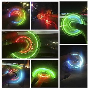 FIGROL LED Light Up Crystal Fidget Spinner for Children｜Easter Gifts Easter Basket Stuffers Party Favors｜Glow in The Dark Party Supplies｜Classroom Prizes Return Gifts