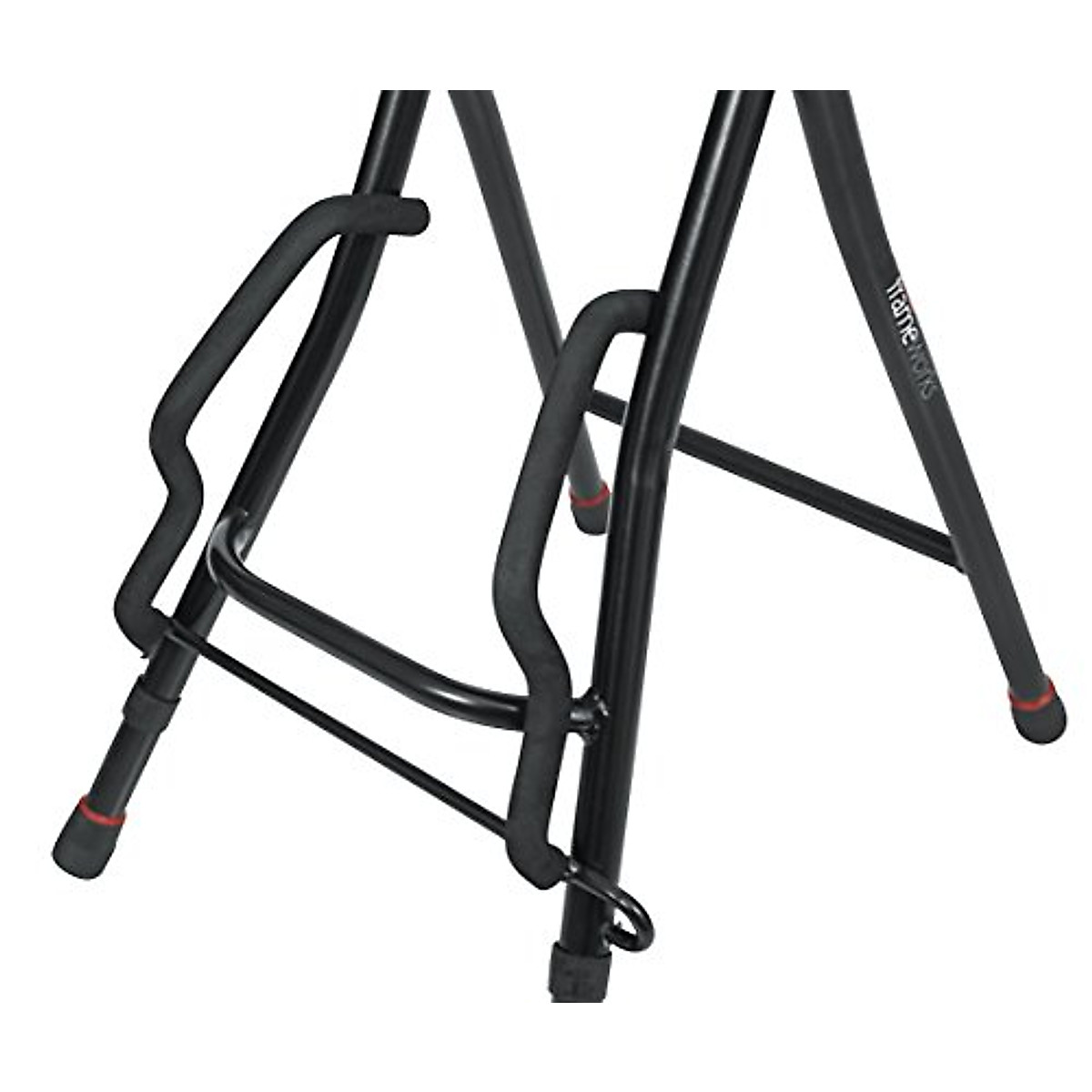 Gator Frameworks Guitar Seat with Padded Cushion, Ergonomic Backrest and Fold Out Guitar Stand; Holds both Acoustic and Electric Guitars (GFW-GTR-SEAT)