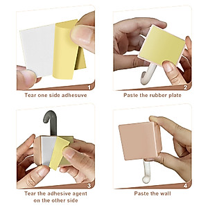 ZXAPJJD 4 Pcs Cute Wall Hook Creative Adhesive Coat Hooks, Cat Key Holder Hook for Hanging Bag Hat Towel Backpacks Bag Home Storage Utility Wall Hanging Decorations