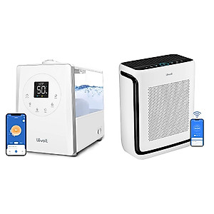 LEVOIT LV600S Smart Warm & Cool Mist Humidifier + LEVOIT Vital 200S Large Room Air Purifier