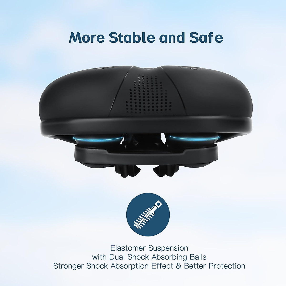 TONBUX Comfortable Bike Seat, Soft Bike Seat Cushion for Men Women Comfort, Breathable Bicycle Seat Replacement Compatible with Peloton, Padded Bicycle Saddle for Mountain MTB BMX Road Exercise Bike