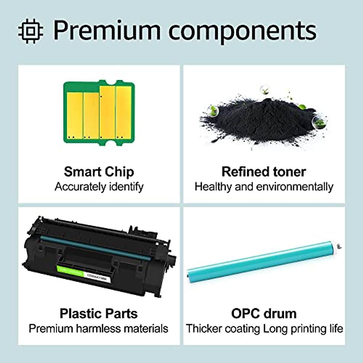 greencycle Compatible Toner Cartridge Replacement for HP 05A CE505A Work with Laserjet P2035 P2035N P2055DN Printer (Black, 2-Pack)