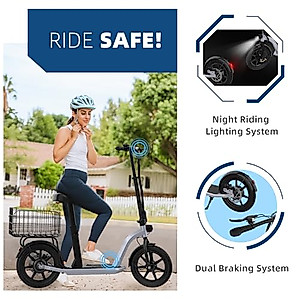 Hiboy Electric Scooter for Adults - 31 Miles Long Range & 22Mph Folding Commuter - Fat Tire Electric Scooter(VE1 PRO/ECOM 14)