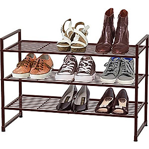 Simple Houseware 4-Tier Shoe Rack + 3-Tier Stackable Shoes Rack