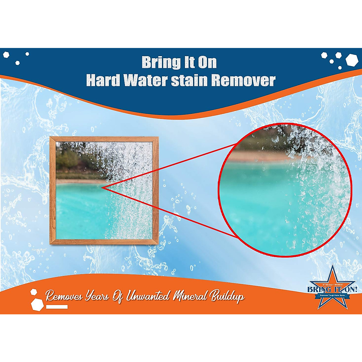 Bring It On Cleaner Hard Water Stain Remover - Shower Door, Windows, Fiberglass, Tubs, Chrome Tile & Grout Cleaner 4 Ounce (3 Pack)