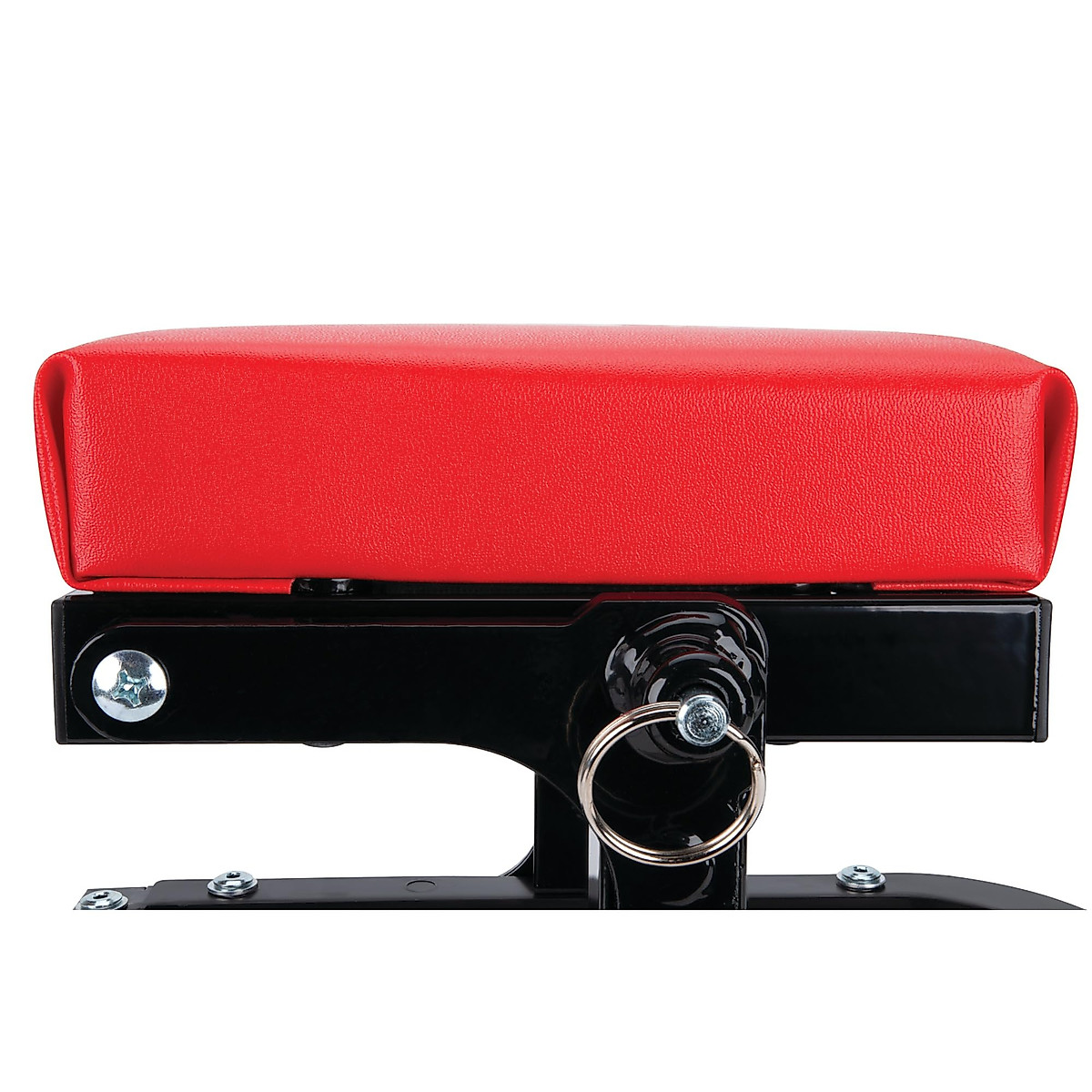 Performance Tool W85021 Folding C-Frame Creeper Rolling Work Seat with Tool Tray for Mechanic Garages and Workshops, Black/Red, 12.5-inch Height