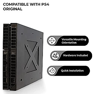 HumanCentric Mount Compatible with PS4 Fat Version, Mount Your Original Fat PS4 on The Wall or on The Back of The TV
