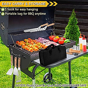 Joyfair Griddle Accessories Kit, 26Pcs Flat Top Grill Tools Set for Outdoor Camping BBQ, Include Professional Stainless Steel Burger Turner, Fish Spatulas, Scraper, Meat Tenderizer, Carrying Bag