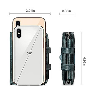 GAEKEAO Small Wallet for Women, RFID Blocking Credit Card Holder Bifold Ladies Purse with Zipper Pocket ID Window