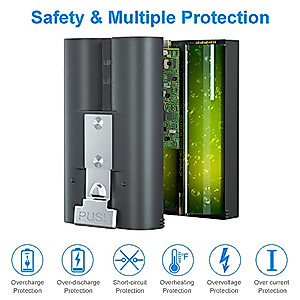 2 Packs 6040mAh Replacement Battery Compatible with Ring- Doorbell Camera 2/3/4, Spotlight Camera, 3.65V Rechargeable Upgraded Lithium-ion Batteries Quick Release