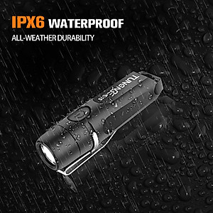 TUNENGE Rechargeable Keychain Flashlights, 650 High Lumens EDC Pocket Flashlights, Mini Flashlight Be Used for Camping Outdoors Emergency（Black）