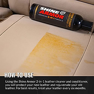 SHINE ARMOR Car Interior Cleaner & Leather Cleaner - Vehicle Detailing & Restoration, Cleaner & Conditioner Protector for Couches Car Interior
