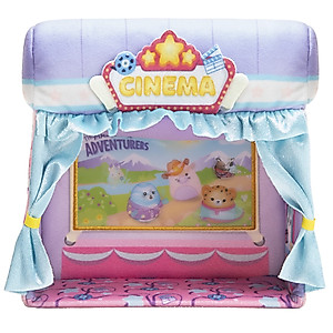 Squishville Mini-Squishmallows Cinema Playset - Includes One 2-Inch Plush, Pretzel Chair, Popcorn Bucket - Irresistibly Soft, Colorful Plush
