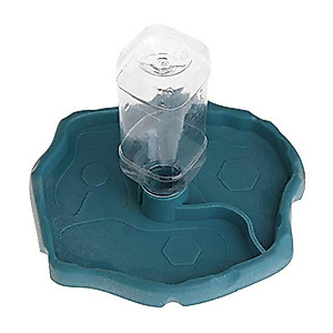 7haofang Reptile Feeder 2 in 1 Automatic Water Food Feeding Plate Lizard Turtle Dispenser