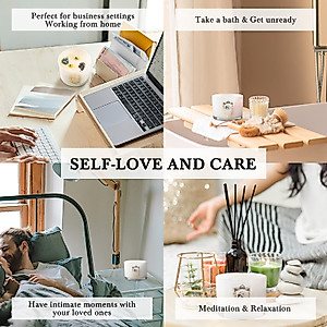 Healing Chakra Crystal Candles with Amethyst Manifestation Bracelet, Spiritual Meditation Scented Candle Gift Set for Women Mom, Premium Natural Fragrance Soy Wax for Relaxation Stress Relief