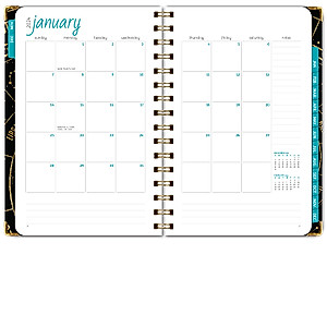 HARDCOVER 2024 Planner: (November 2023 Through December 2024) 5.5"x8" Daily Weekly Monthly Planner Yearly Agenda. Bookmark, Pocket Folder and Sticky Note Set (Zodiac)