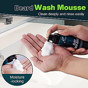 Elitribe Upgraded Beard Kit, Beard Grooming Kit w/ Beard Oil /Conditioner Beard Balm Beard Wash/Shampoo Beard Comb, Pure & Organic Beard Growth Kit, Gifts for Men Husband Dad Boyfriend