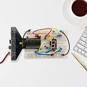 KEYESTUDIO Basic Starter Kit for Microbit V2.2 V1.5 (Not Included), with 35 Projects Tutorial, i2c LCD, 5V Relay, LED Matrix, Breadboard Components Great for STEM Programming Education