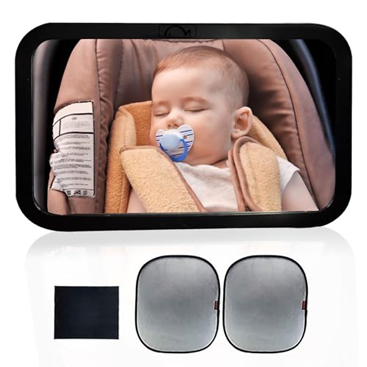 Moyu Home Baby Car Mirror,Safety Back Car Seat Mirror for Rear Facing Infant Child with Wide Crystal Clear View,Shatterproof, Crash Tested and Certified