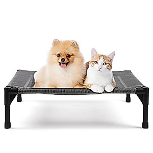Dog Cot Bed Elevated Dog Bed Cooling Dog Raised Bed with Washable & Breathable Mesh Indoor & Outdoor 25 Inch Dog Cots for Small Dogs