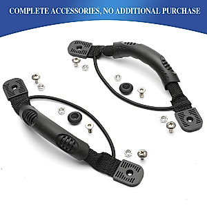 Anndason 4 Pcs Black Kayak Canoe Boat Side Mount Carry Handles/Paddle Park Kayak Handles and Hardwares