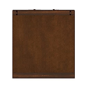 DHP Otum Bathroom 3 Door Mirrored Medicine Cabinet and Organizer, Surface Mount Wall Storage, Walnut