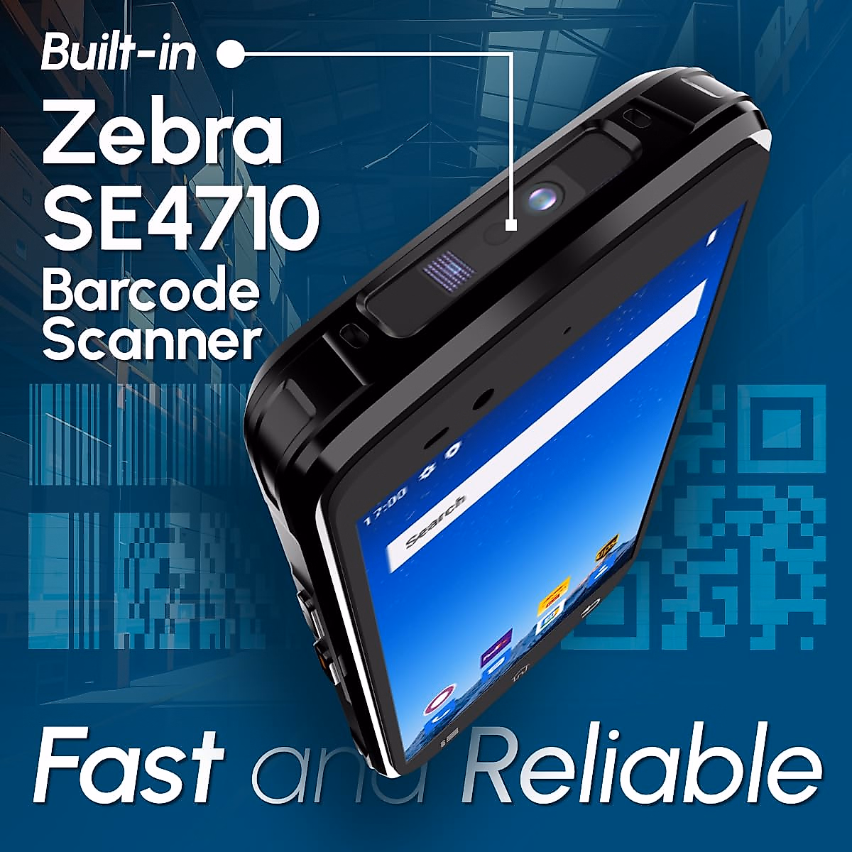 Rayoungtek Android 12 Barcode Scanner 4+64GB Built-in 1D/2D/QR Zebra SE4710 Bar Code Scanner 4G Wireless Mobile Computer PDA N77 for Warehouse & Logistics