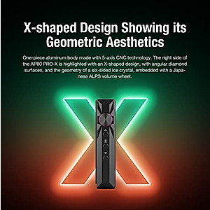 Hidizs AP80 PRO-X Portable Balanced Lossless MQA Bluetooth Music Player with Dual ESS9219C DAC Chips and Supports MQA 8X/LDAC/apt-X/AAC/USB DAC/DSD256/HiBy Link Hi-Res Audio Wireless DAP (Black)