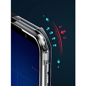 GIMENOHIG Four Corners Anti-Drop Case for Asus ROG Phone 6/6 Pro, Silicone PC Hybrid Shock and Drop Protection (Black)