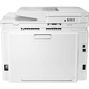 HP Color Laserjet Pro M283cdw Wireless All-in-One Laser Printer, 260-Sheet, 22ppm, 600x600DPI, Auto 2-Sided Printing, Remote Mobile Print, Print Scan Copy Fax, White, Durlyfish USB Printer Cable