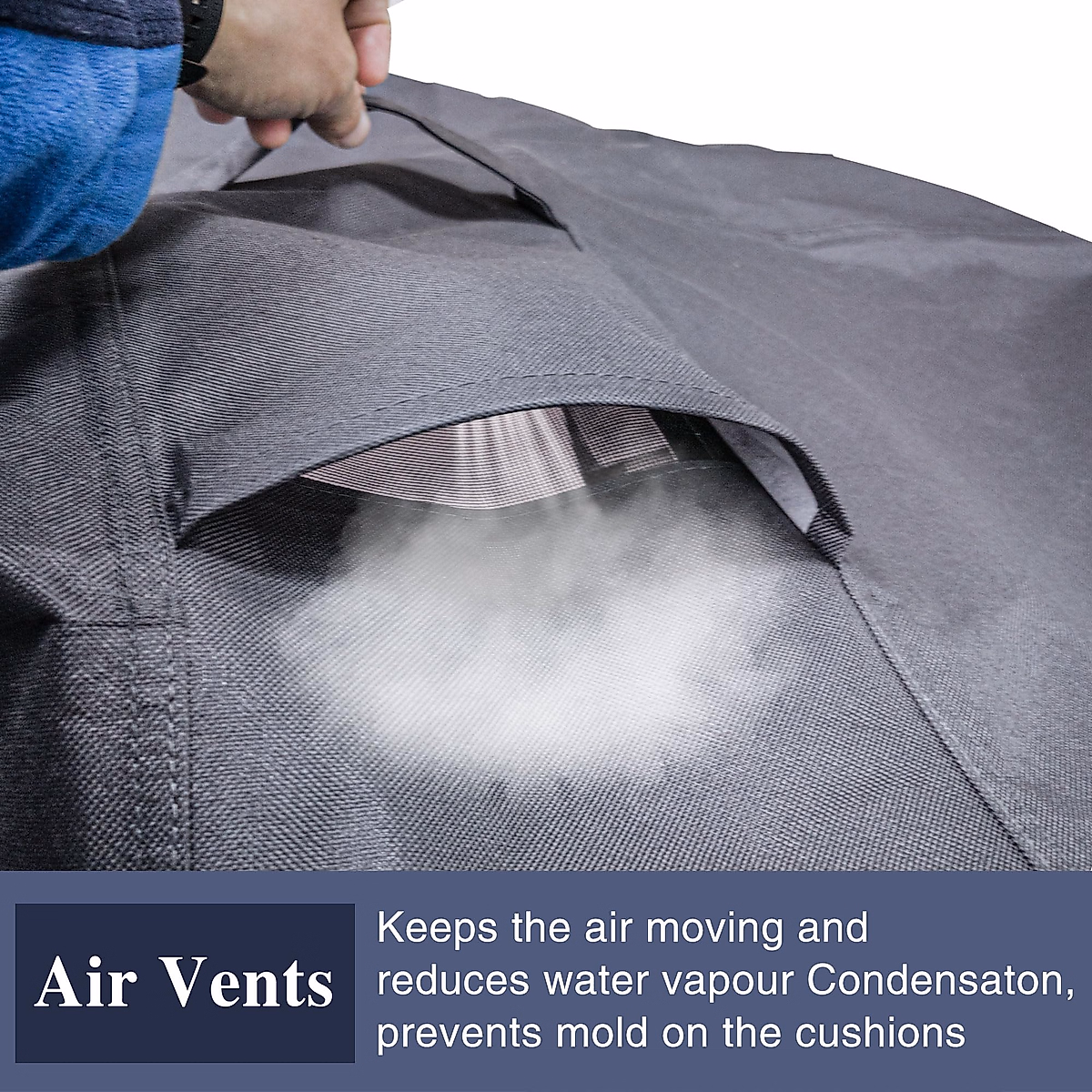 CNCZMH 70"X23" Patio Furniture Set Covers Waterproof For Outdoor Round Table And Chairs, 600d Oxford Fabric Heavy Duty Extra Large Covering For Outside Furniture