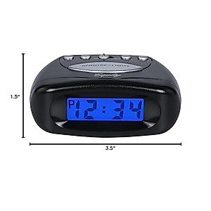 Equity by La Crosse LCD Snooze Alarm Clock, Black
