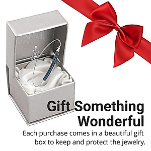 SHOP LC Blue Diamond Bar Bolo Bracelet For Women 925 Sterling Silver Platinum Plated Adjustable I3 Clarity Birthday Gifts for Women