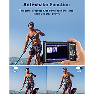 Kids Camera, Zostuic 48MP Digital Camera Autofocus with 32 GB Card FHD 1080P Vlogging Camera 16X Zoom, Compact Portable Mini Toys Cameras Gift for 4-15 Year Old Kids Children Teen Student Girls Boys