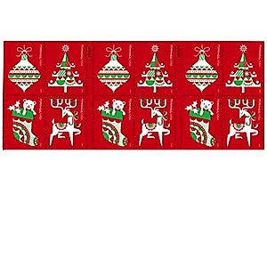 Holiday Delights Forever Postage Stamps Book of 20 First Class US Postal Christmas Celebrations Wedding Anniversary Party Traditions (20 Stamps)