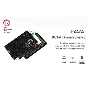 Fuze Card Membership | All-in-One Membership Card / e-membership card /Card-shaped digital minimalist wallet | loyalty card holder wallet | 0.03 inch ultra slim | DOES NOT SUPPORT EMV (IC Chip)