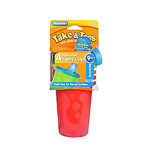 The First Years Take & Toss Spill Proof Cups 10 oz, 9 months+ 4 ea