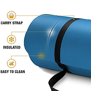 Vandue AUM High-Density HD Foam Tech Yoga Exercise Mat - 72" x 24" x 0.4" (Pink)