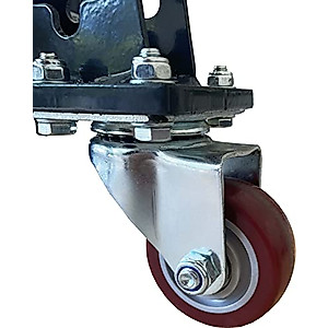 55 Gallon Drum Dolly, Drum Caddy, Drum Truck, Steel, PU Wheels, Low Profile, 1100 lbs Capacity, Pake Handling Tools