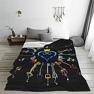 Hearts-Keyblades Ultra Soft Fleece Blanket Flannel Velvet Plush Throw Blanket,60x50in