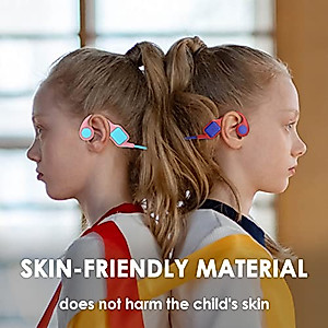 Kids Headphones for School - Bone Conduction Child Headphones for Boys Girls Toddlers with Microphone IPX5 Waterproof Open Ear Headphones Wireless Bluetooth for iPad Kindle Airplane Travel Tablet
