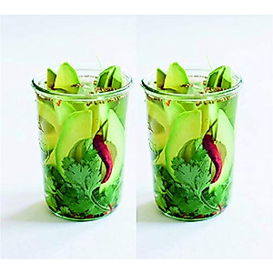 Weck Canning Jars 742 - Weck Mold Jars made of Transparent Glass - Eco-Friendly Canning Jar - Storage for Food, Yogurt with Air Tight Seal and Lid - 1/2 Liter Tall Jars Set - (2 Jars)