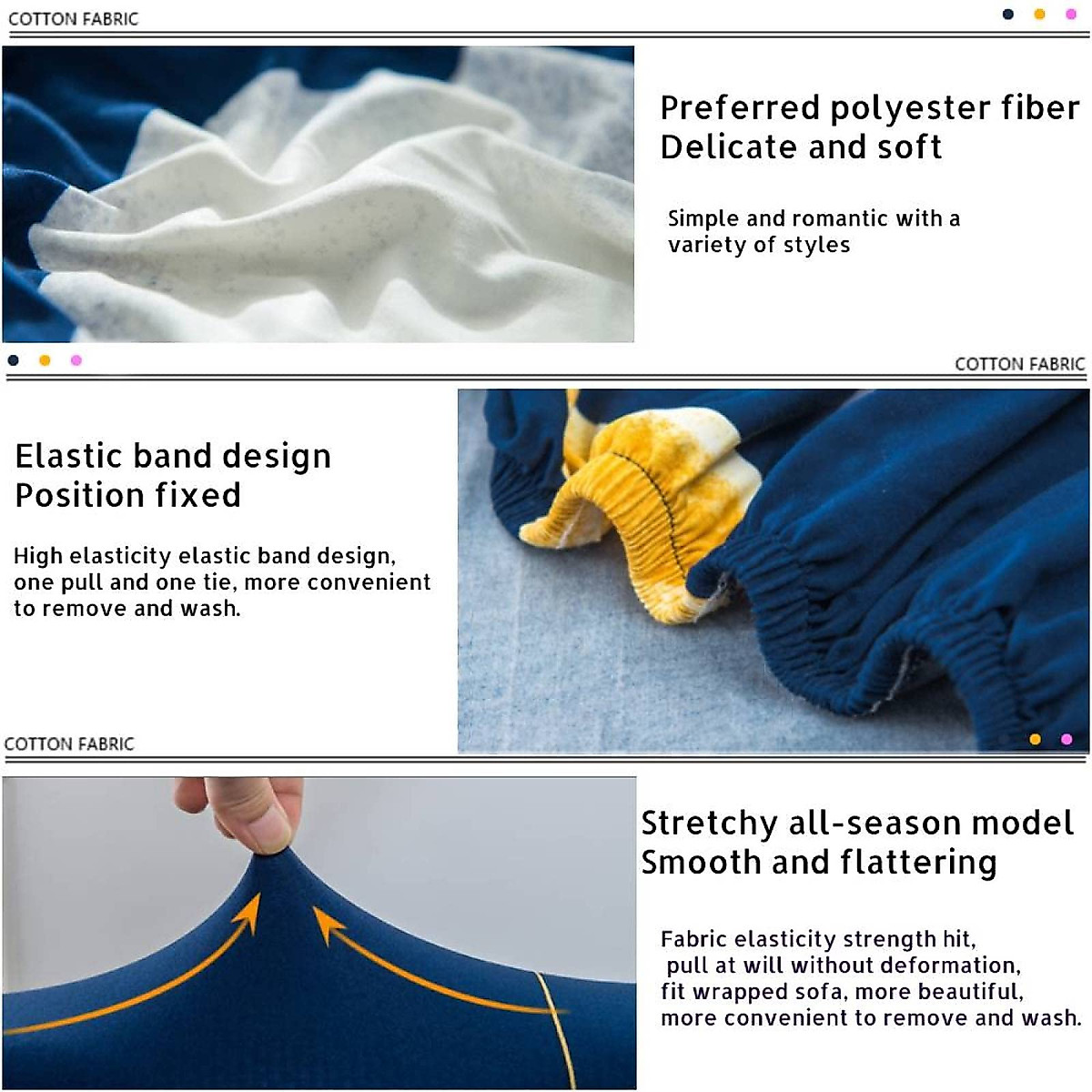 Dolphin Stretch Sofa Slipcovers, Blue Ocean 3D Printed Covers Sofa 1 2 3 4 Seater, Sofa Furniture Protector Cover with 2 Free 45 * 45cm Sofa Pillow Covers