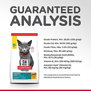 Hill's Science Diet Dry Cat Food, Kitten, Indoor, Chicken Recipe, 7 LB