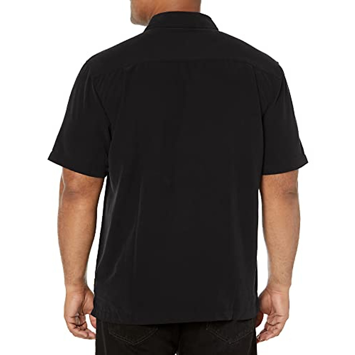 Quiksilver Waterman Men's Tahiti Palms 4 Button Up Floral Collared Shirt, Black, XL